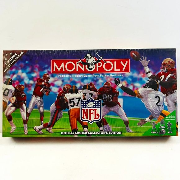 Hasbro | Games | Vintage 998 Monopoly Nfl Football Official Limited ...